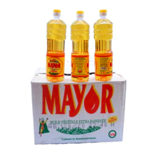MAYOR, Carton de 12 Bouteilles d’Huile 1L – MADON PROD
